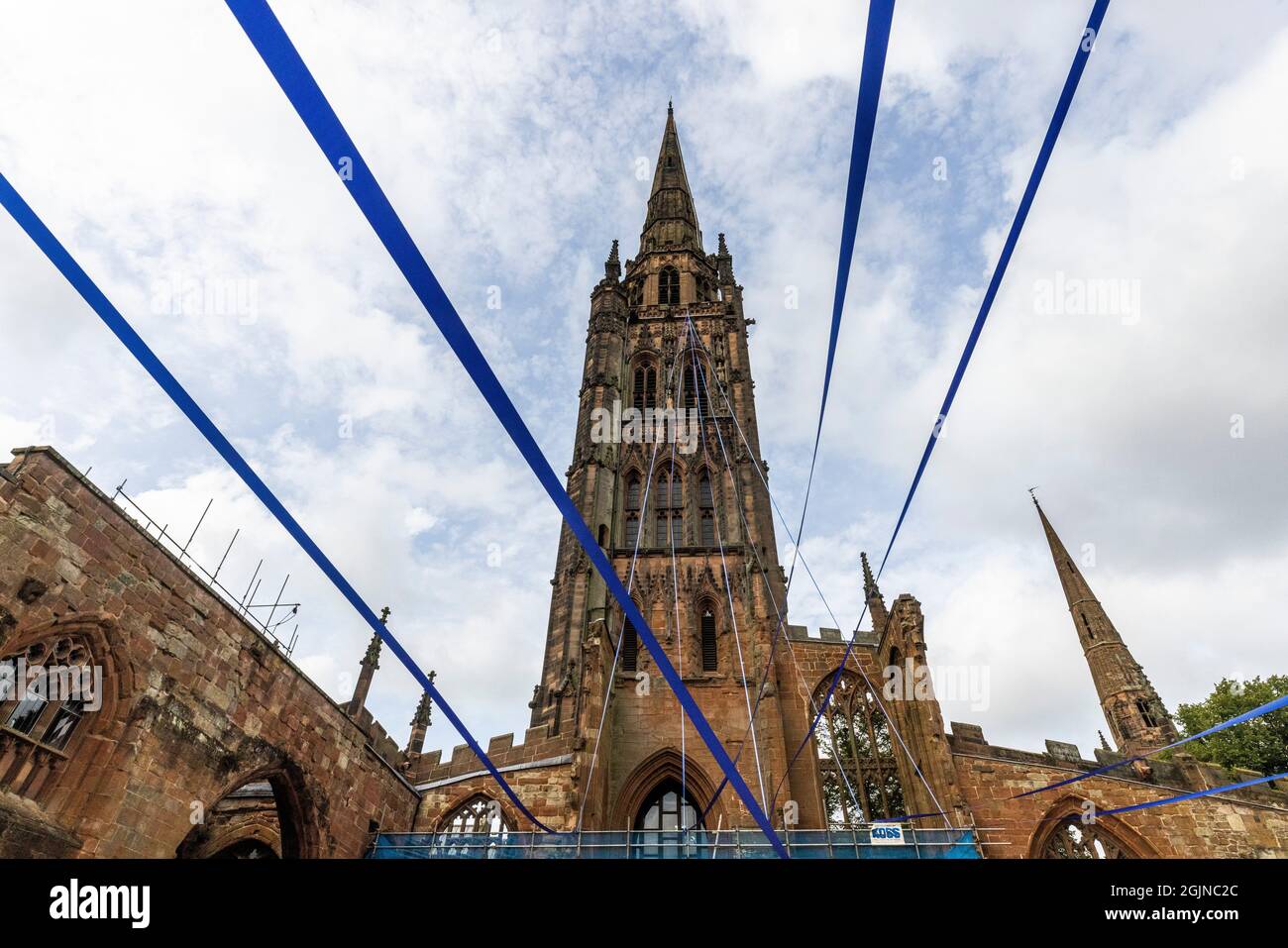 EDITORIAL USE ONLY Artist Tom Piper at his Ribbon Installation at ...