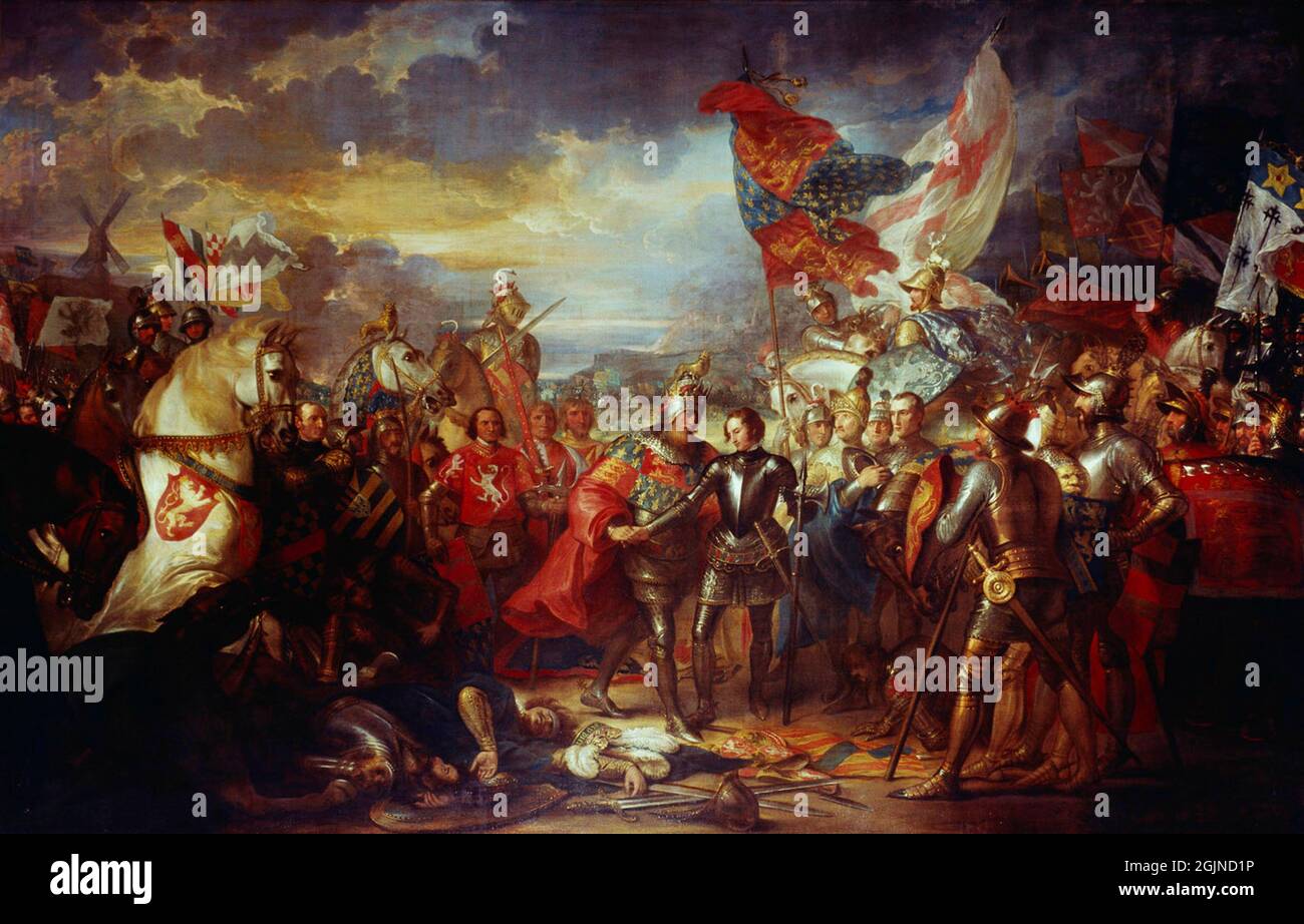 Edward III with his son Edward the Black Prince after the Battle of ...