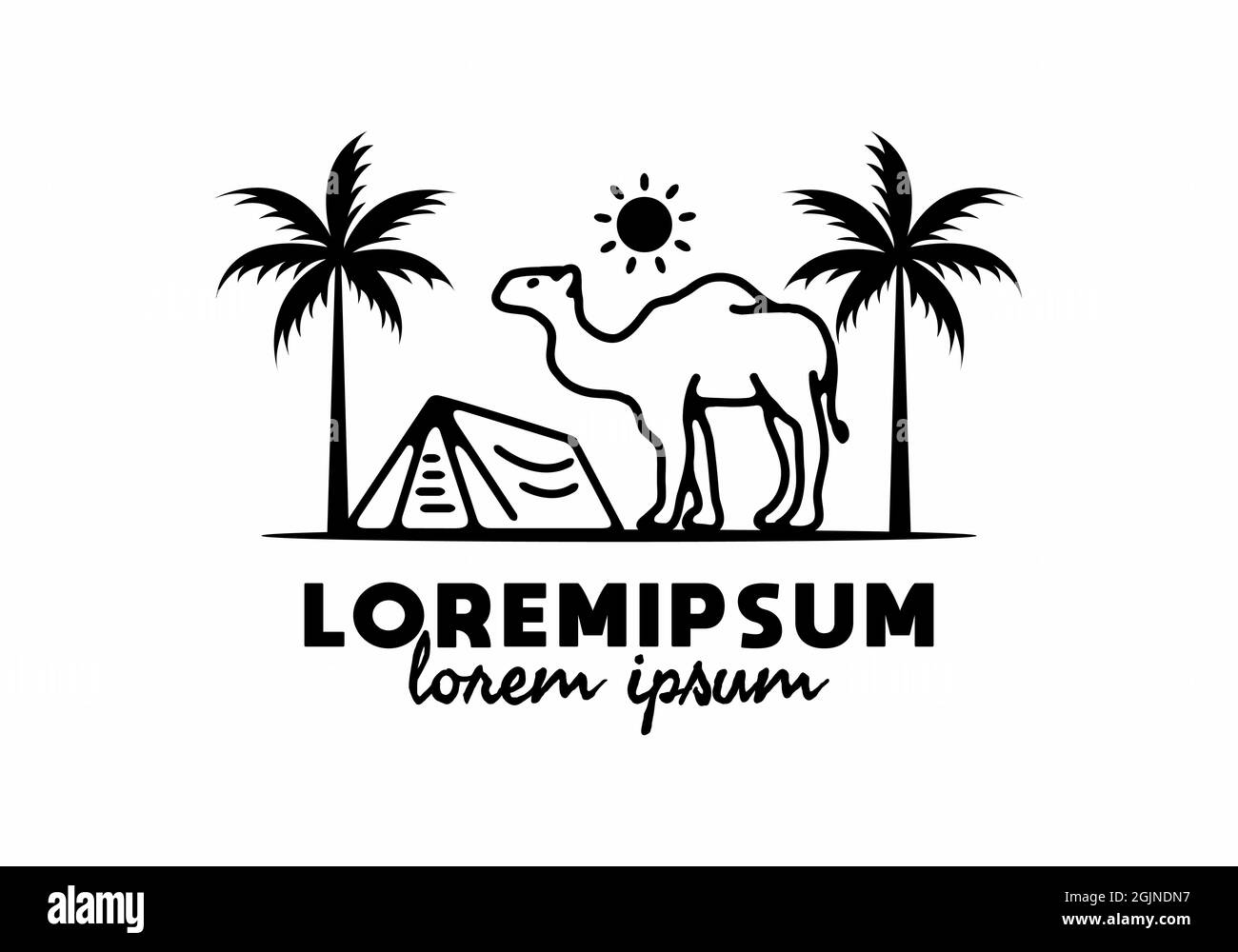 Line art illustration of camel design Stock Vector Image & Art - Alamy