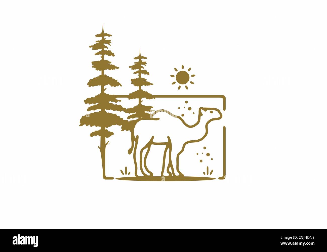 Line art illustration of camel design Stock Vector Image & Art - Alamy