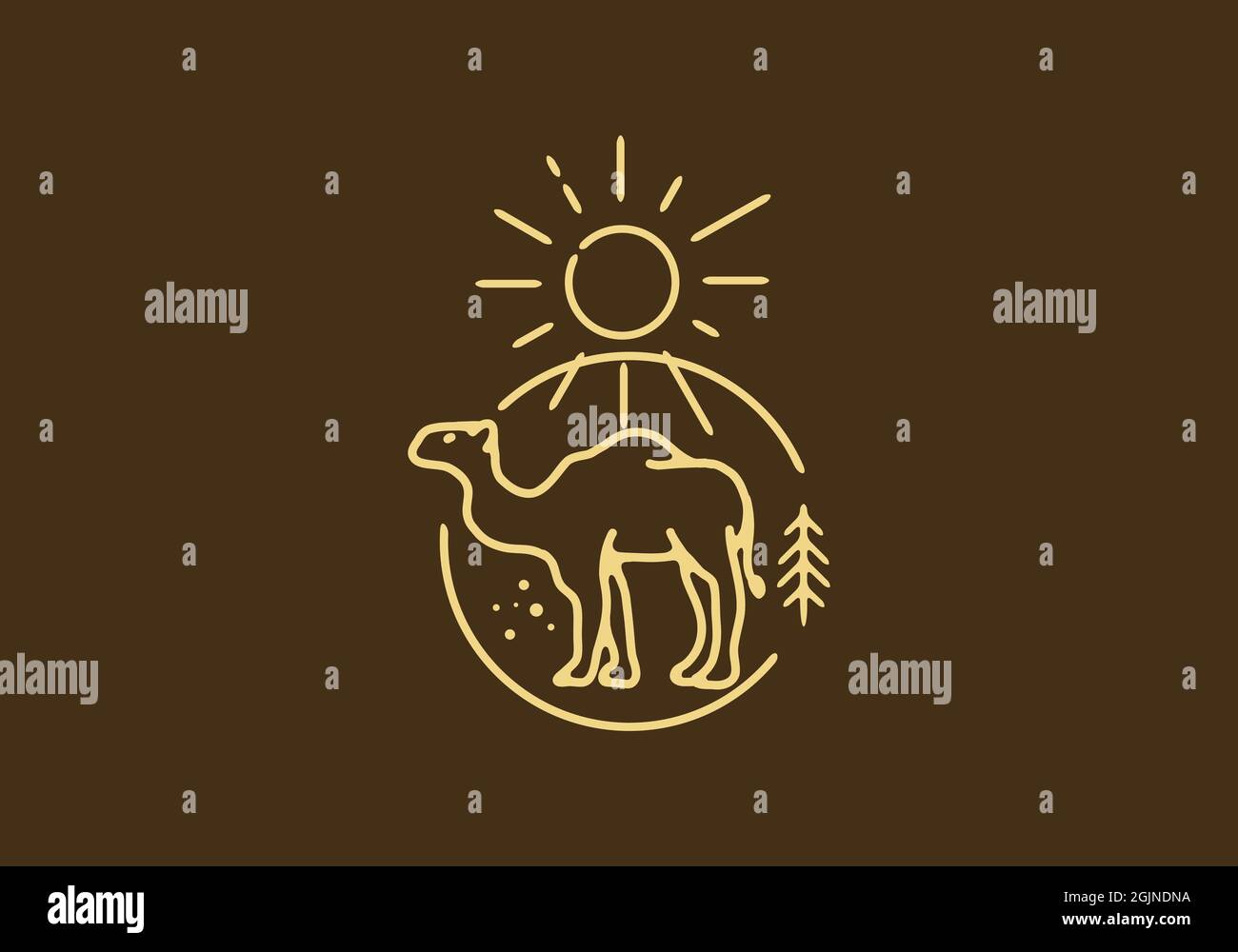 Line art illustration of camel design Stock Vector Image & Art - Alamy