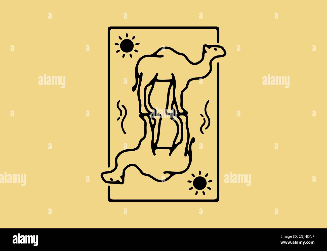 Line art illustration of camel design Stock Vector Image & Art - Alamy