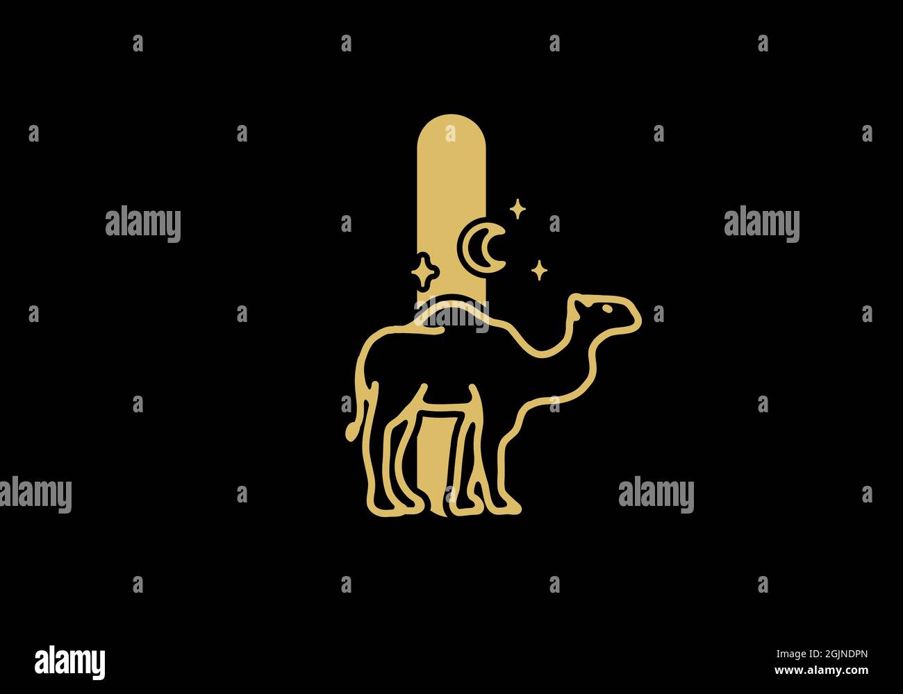 brown color of I initial letter with camel shape design Stock Vector ...