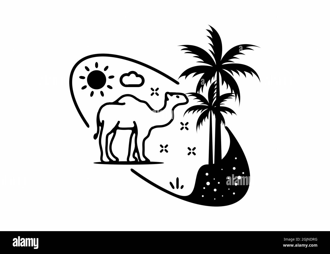 Line art illustration of camel design Stock Vector Image & Art - Alamy