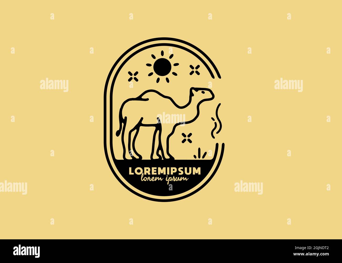 Line art illustration of camel design Stock Vector Image & Art - Alamy