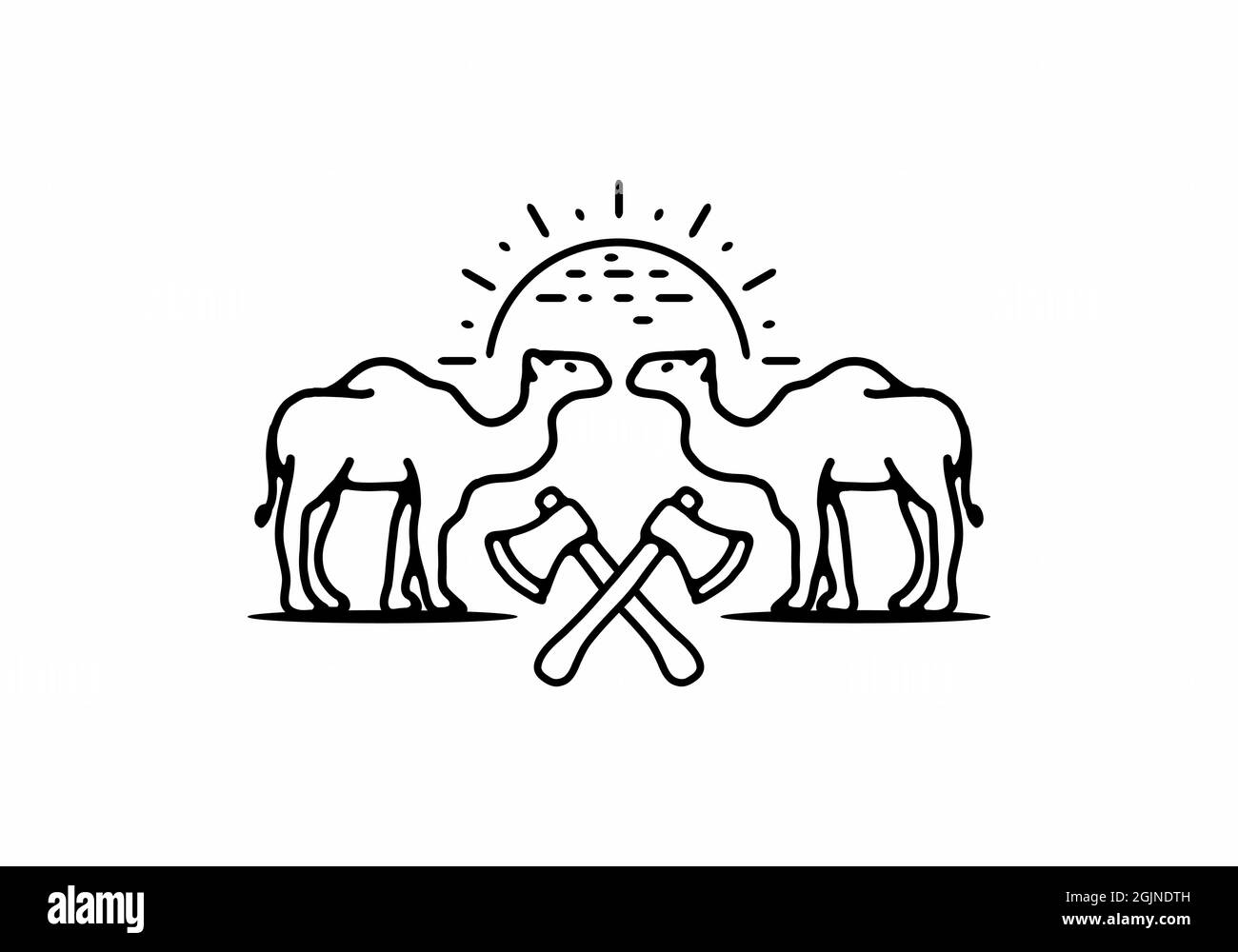 Camel outline Black and White Stock Photos & Images - Alamy