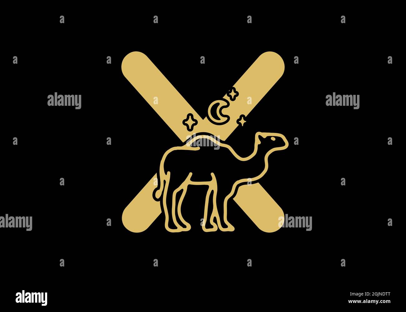 brown color of X initial letter with camel shape design Stock Vector ...