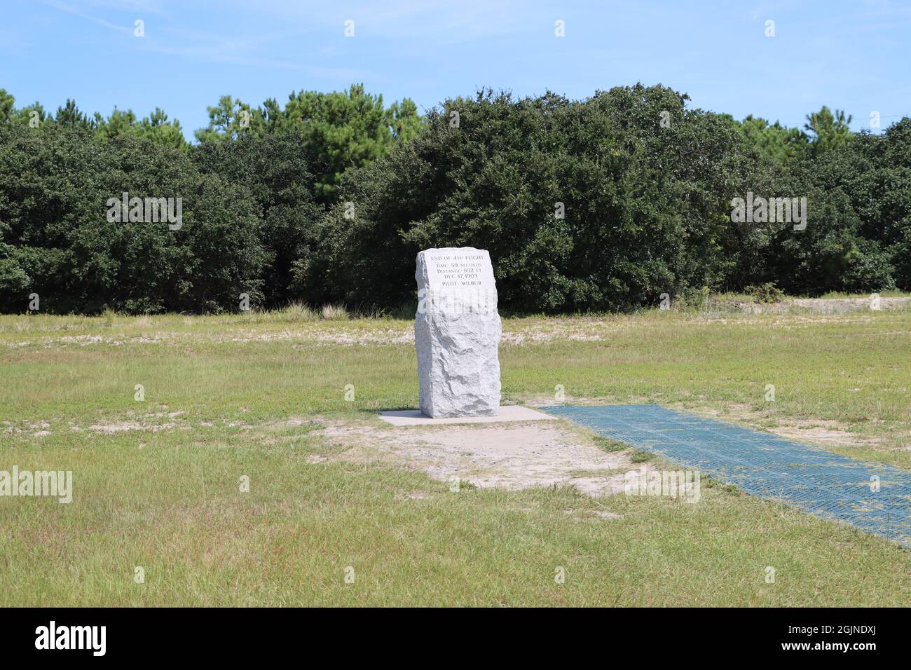 Stone Markers showing landing spot of the fourth and longest flight on ...