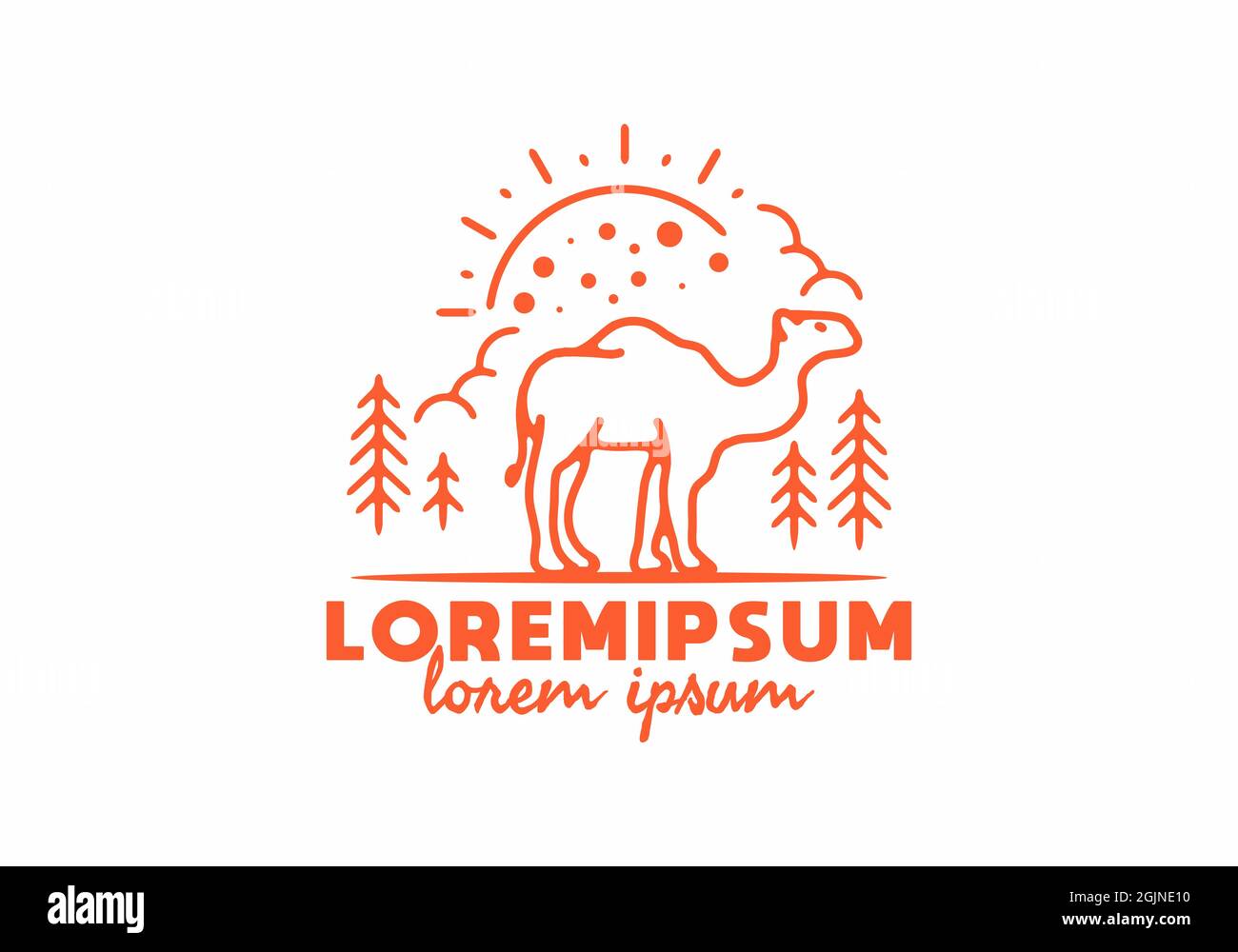 Line art illustration of camel design Stock Vector Image & Art - Alamy
