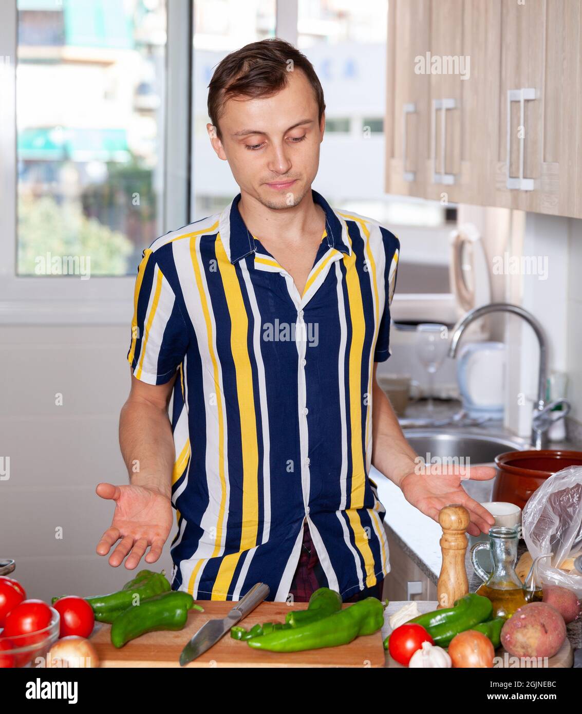 Man in home Stock Photo - Alamy