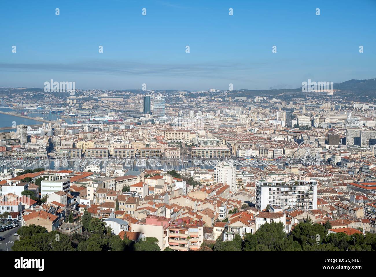 Marseille port aerial view hi-res stock photography and images - Alamy