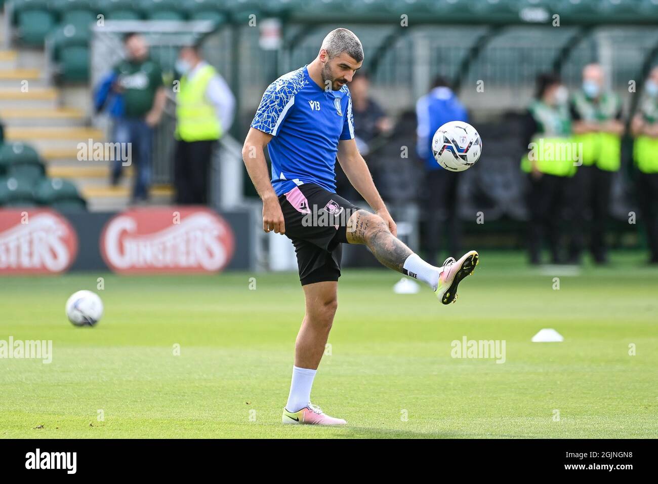 Callum Paterson #13 of Sheffield Wednesday during the pre-game warmup ...