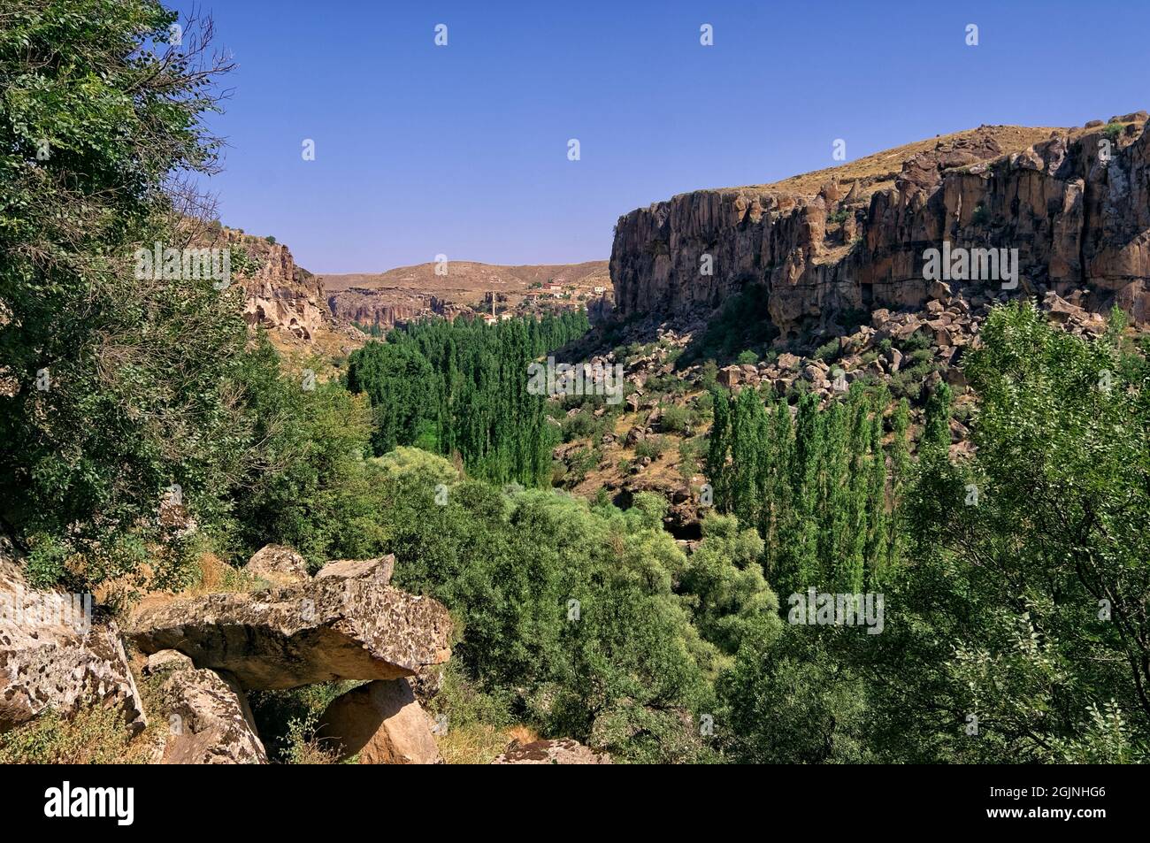 landmark of outdoor tourism and nature in Turkey lush plants and trees ...