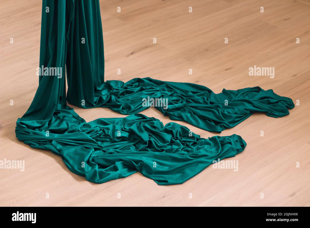 Aerialtissue on floor, artistic sport equipment Stock Photo - Alamy