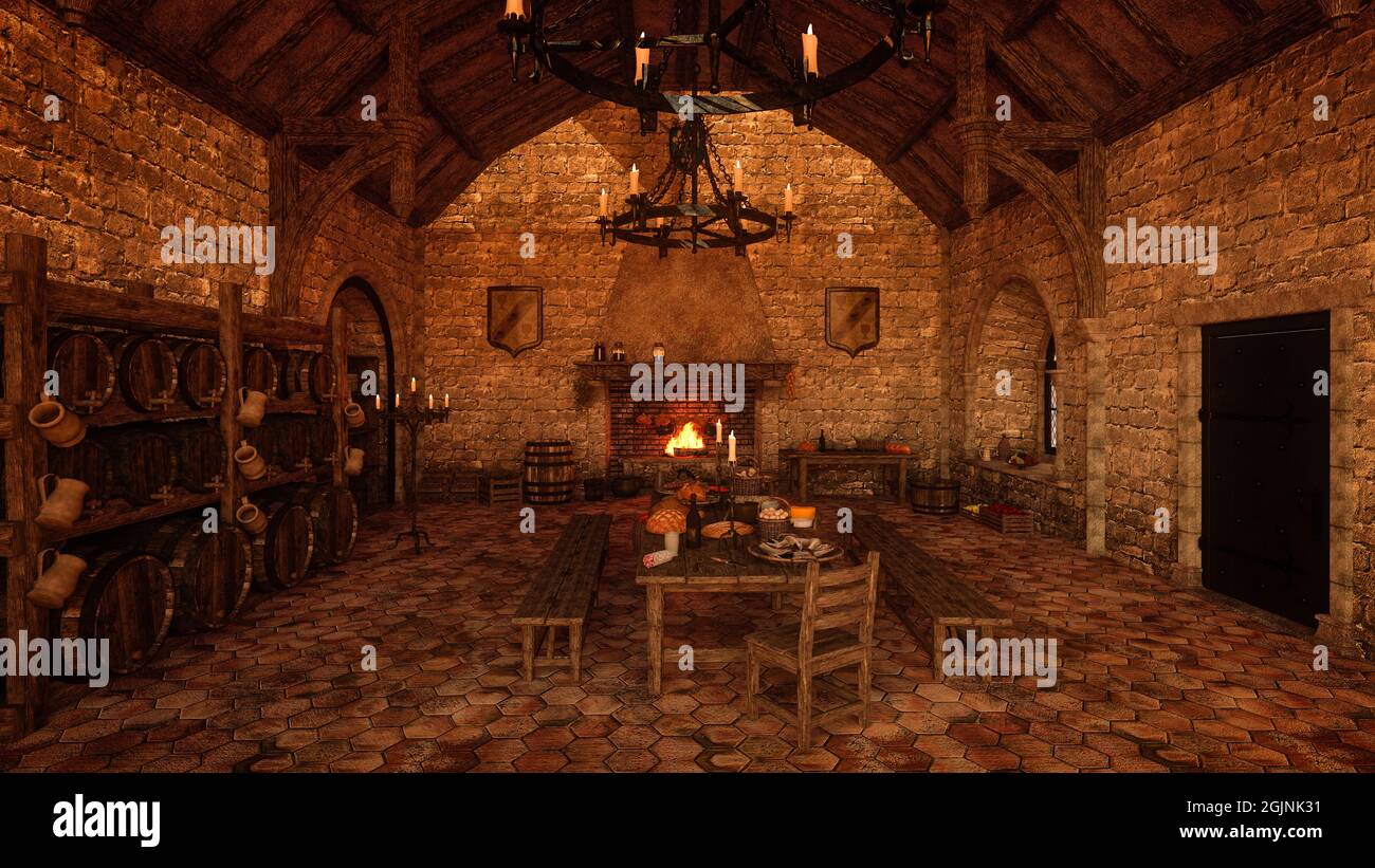 Medieval kitchen hi-res stock photography and images - Alamy