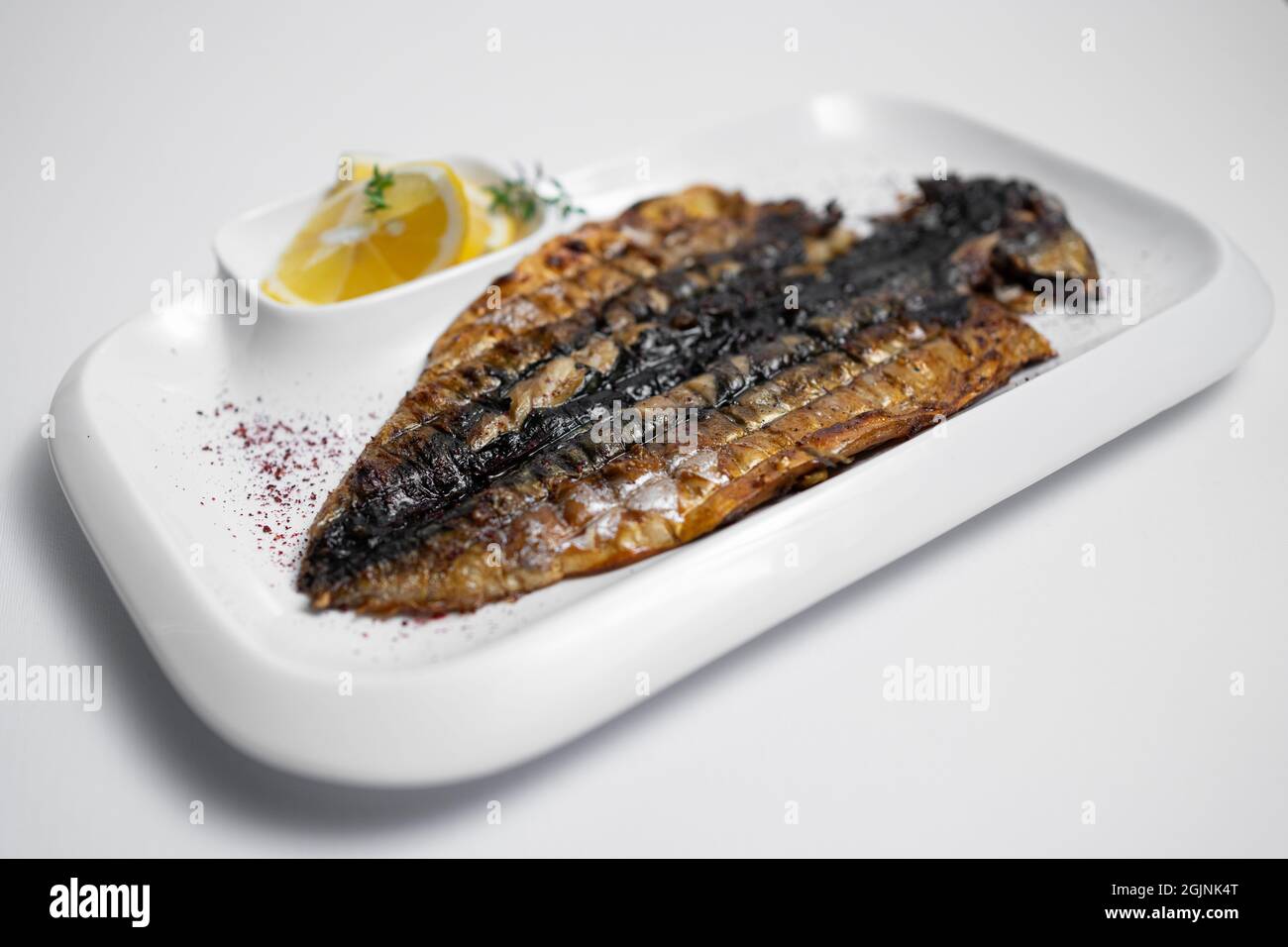 Grilled mackerel fish hi-res stock photography and images - Alamy