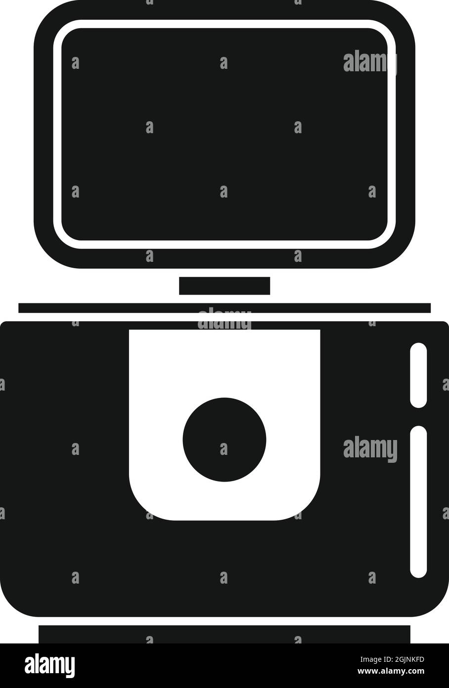 Electric oil basket icon simple vector. Fry machine Stock Vector Image ...