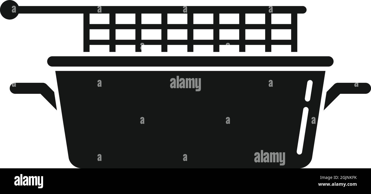 Food deep fryer icon simple vector. Oil machine Stock Vector Image ...