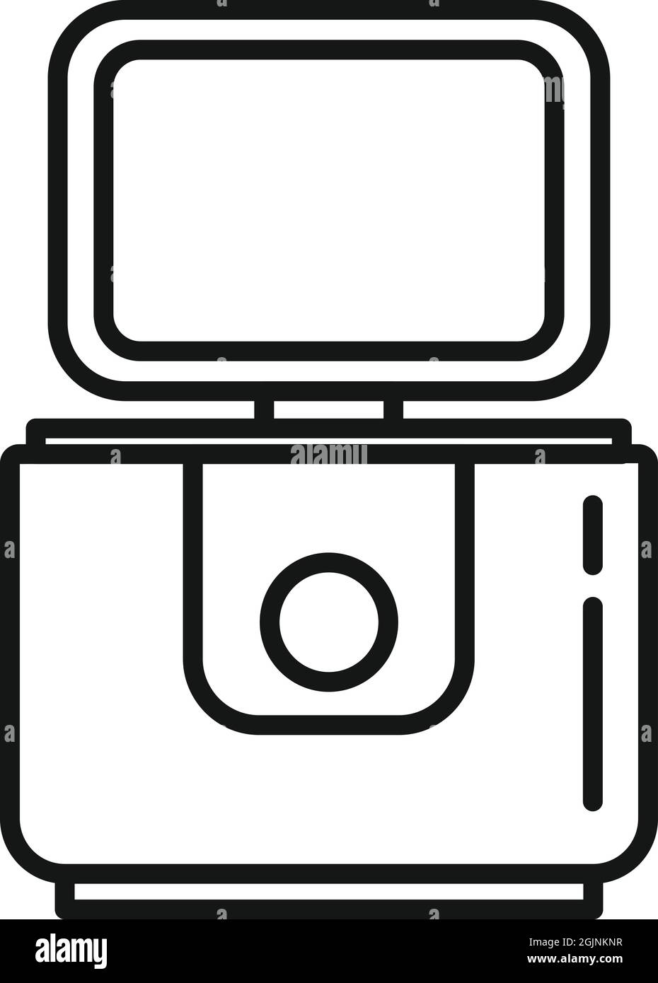 Electric oil basket icon outline vector. Fry machine Stock Vector Image ...