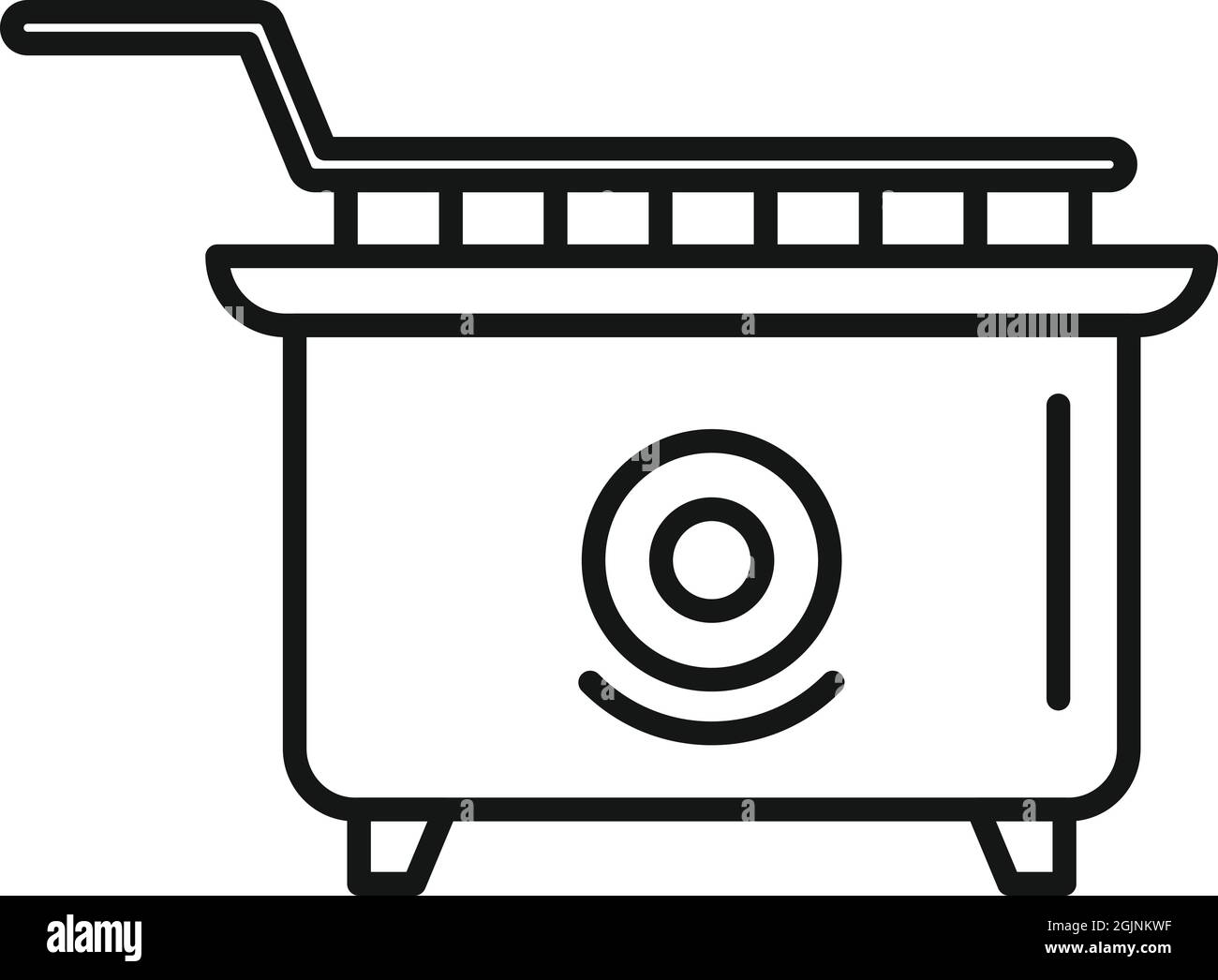 Deep fryer icon outline vector. Fry basket Stock Vector Image & Art - Alamy