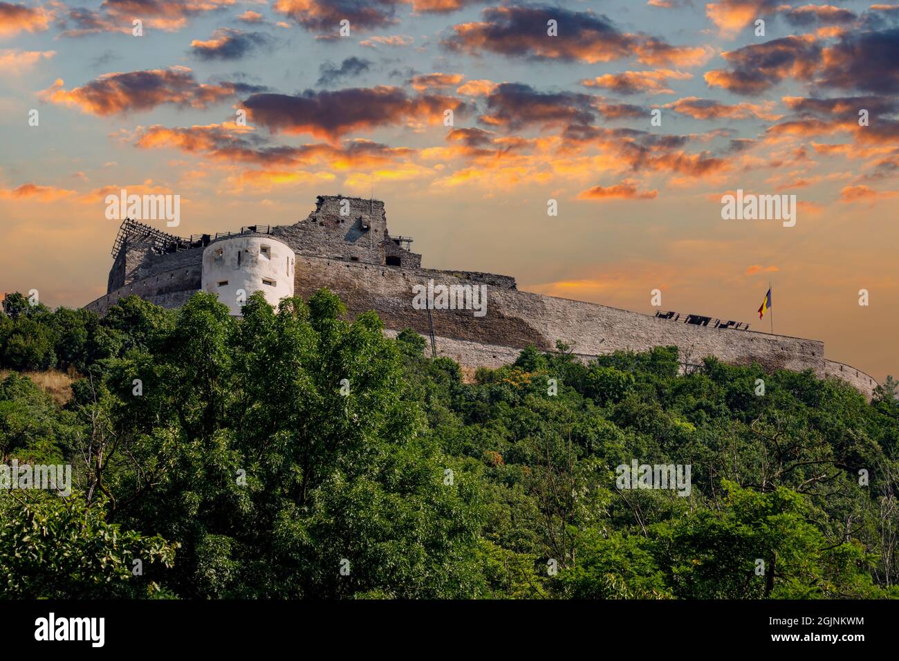 The Deva Castle in Romania Stock Photo - Alamy