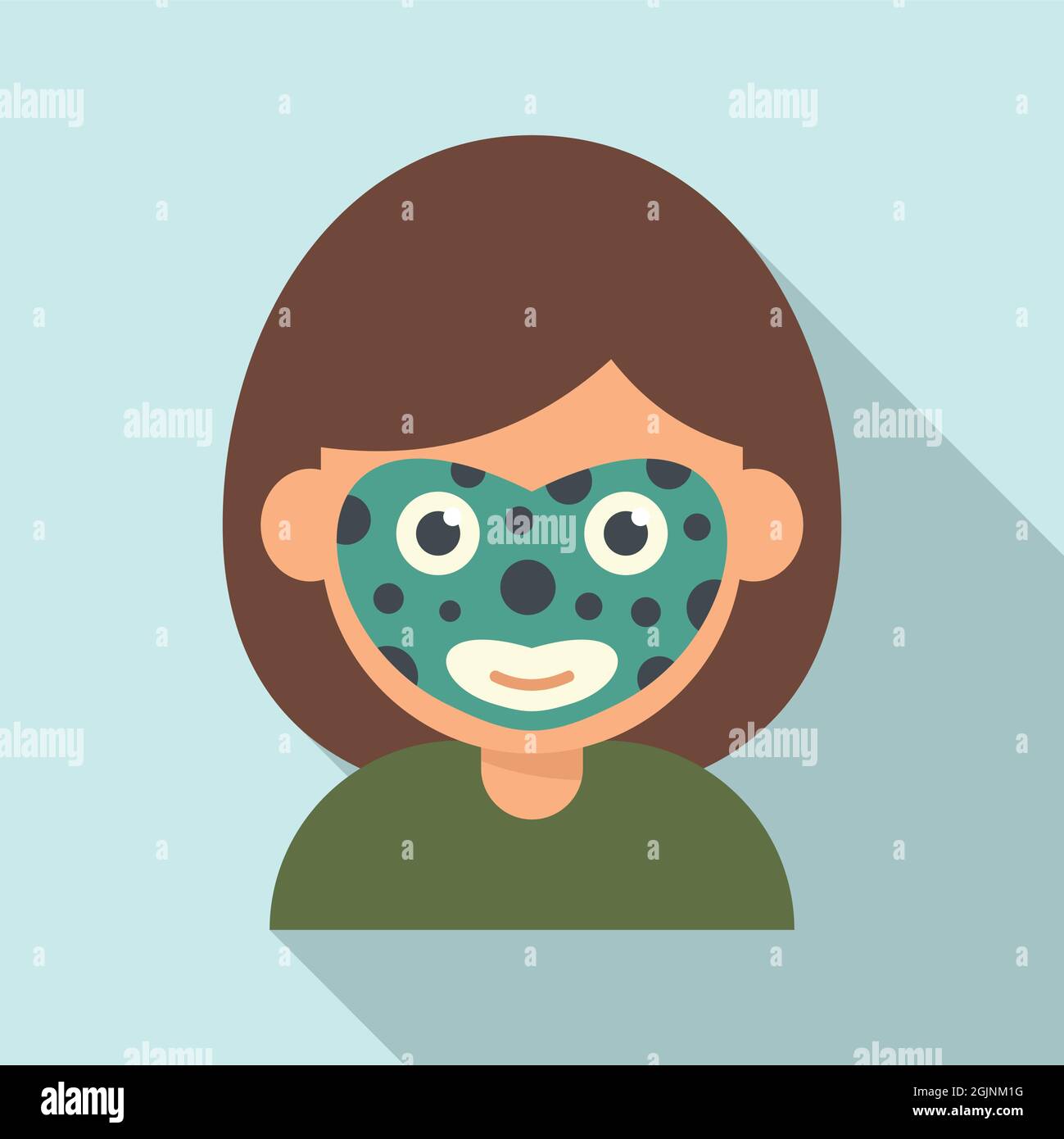 Snake face painting icon flat vector. Kid mask Stock Vector Image & Art ...