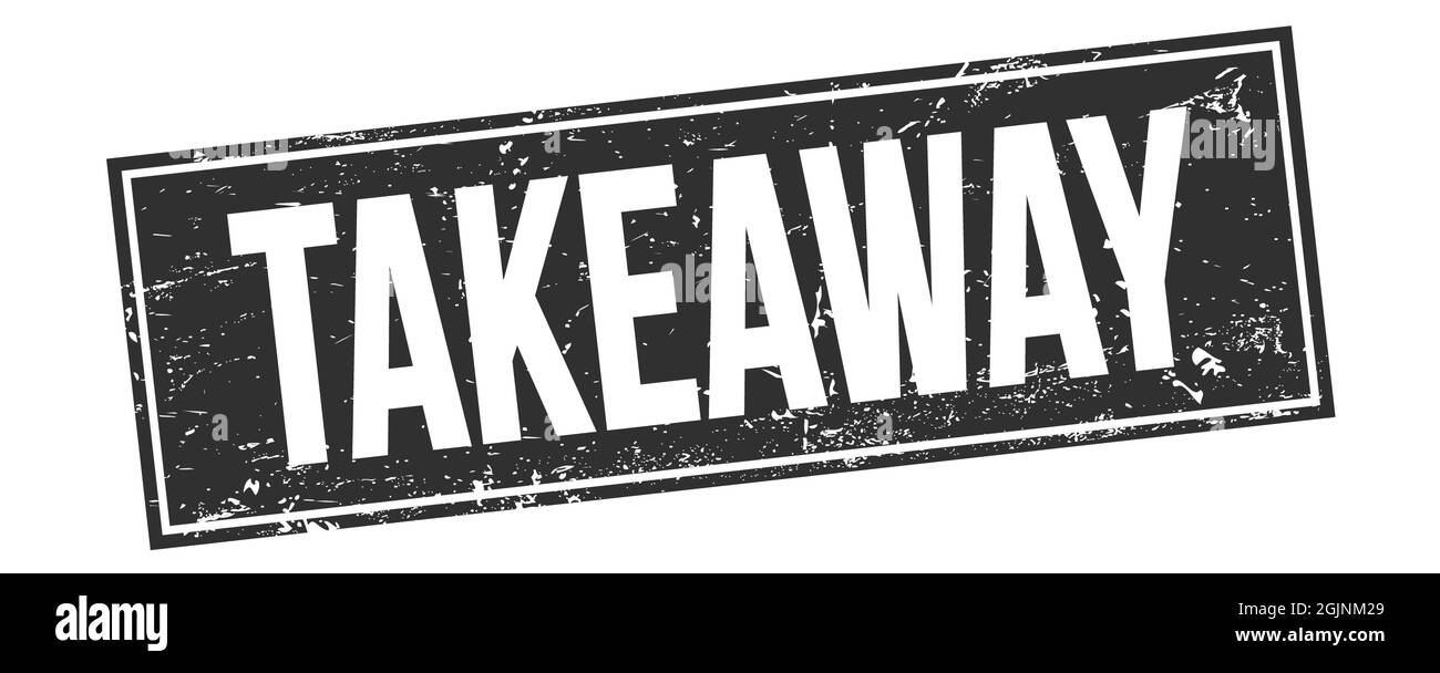 TAKEAWAY text on black grungy rectangle stamp sign Stock Photo - Alamy