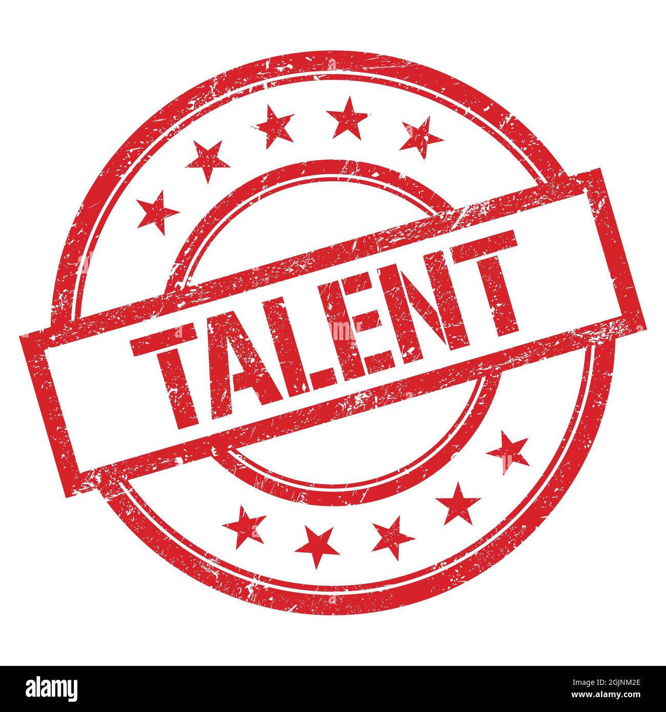 TALENT text written on red round vintage rubber stamp Stock Photo - Alamy