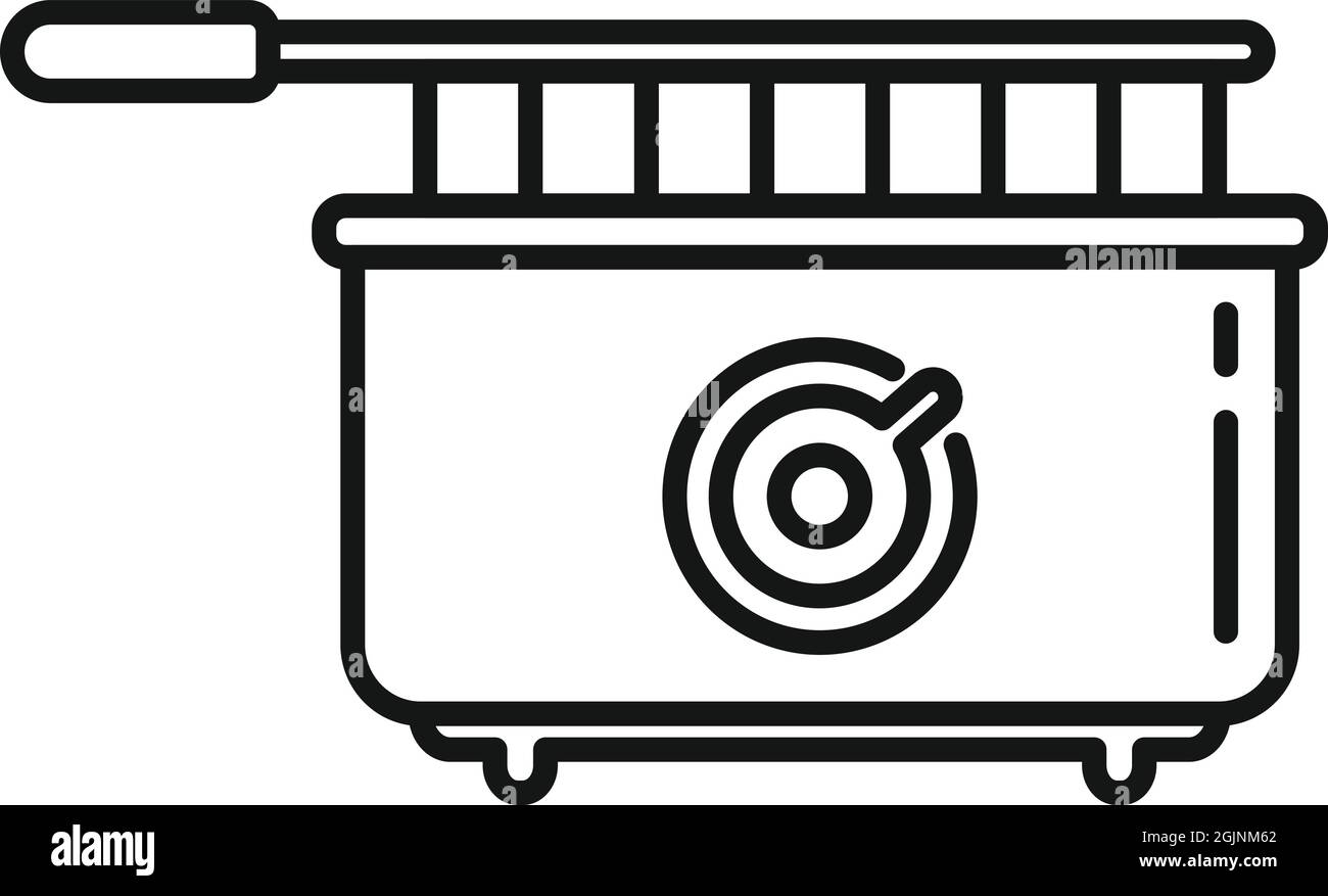 Deep fryer kit icon outline vector. Fry basket Stock Vector Image & Art ...