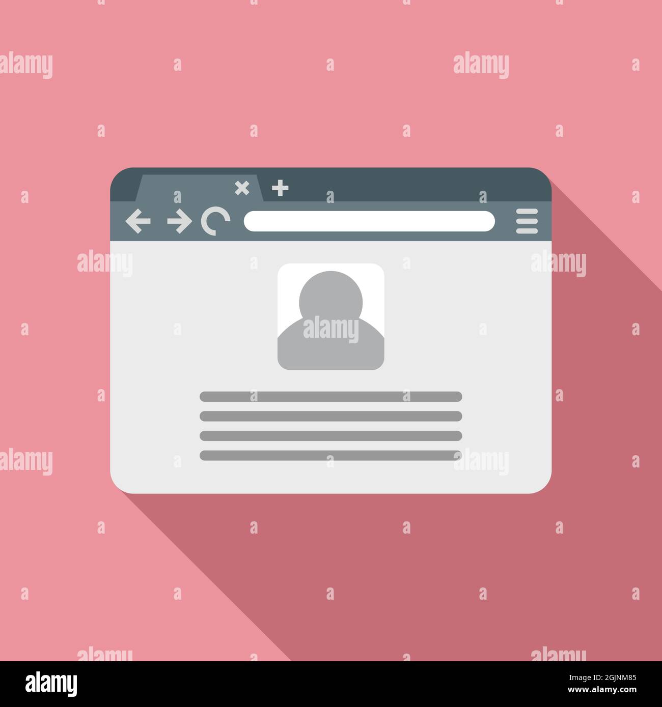 Browser window icon flat vector. Internet computer Stock Vector Image ...