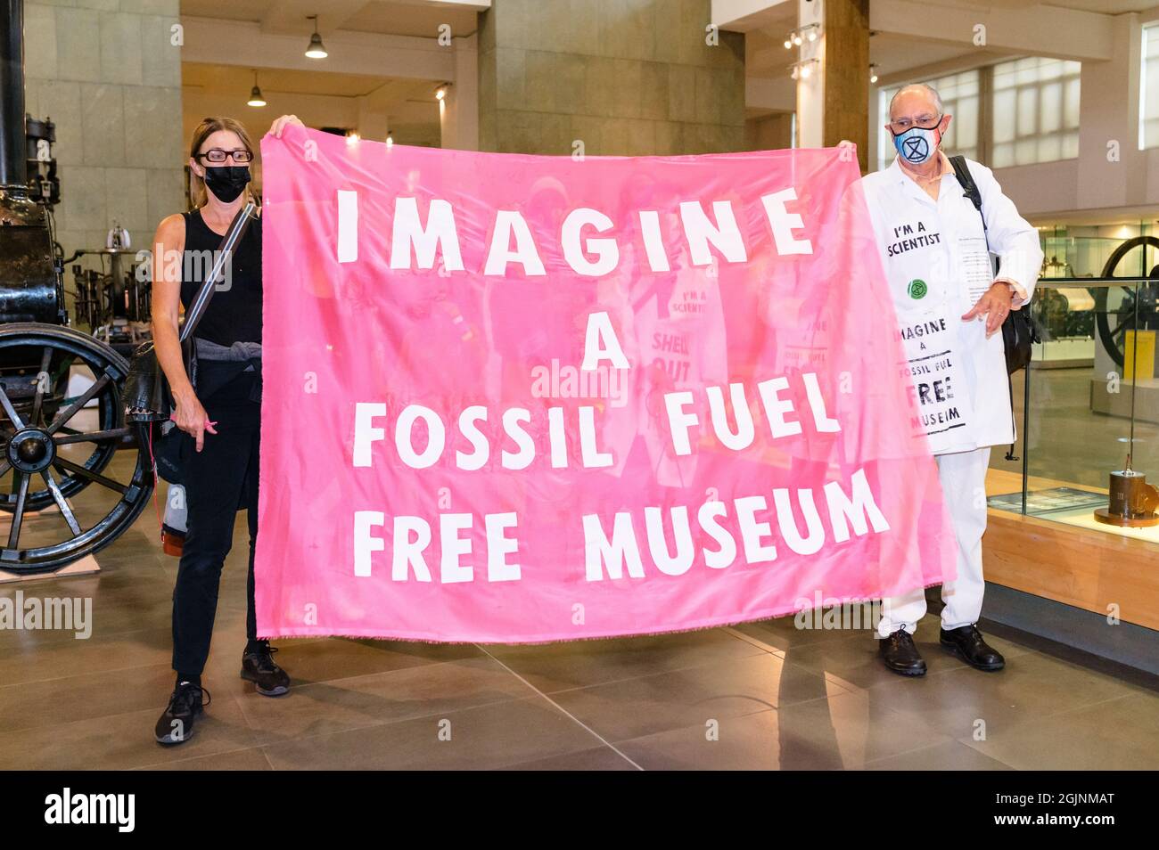 London, UK. 29 August 2021. Extinction Rebellion Scientists occupy the ...