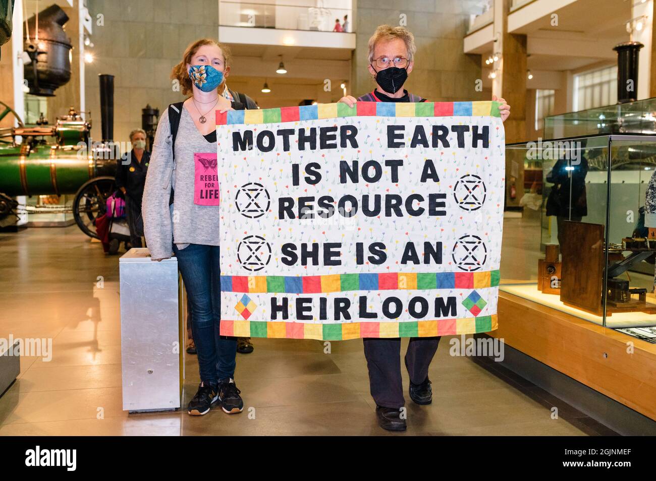 London, UK. 29 August 2021. Extinction Rebellion Scientists occupy the ...