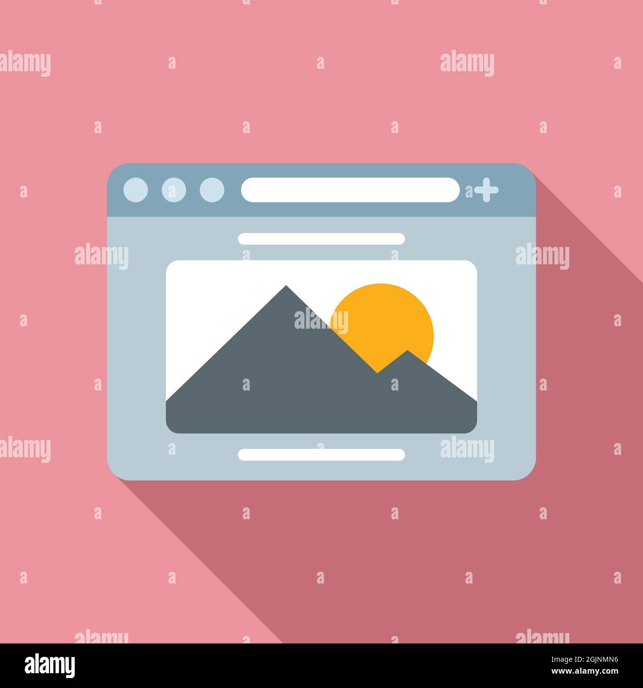 Webpage browser icon flat vector. Computer window Stock Vector Image & Art - Alamy