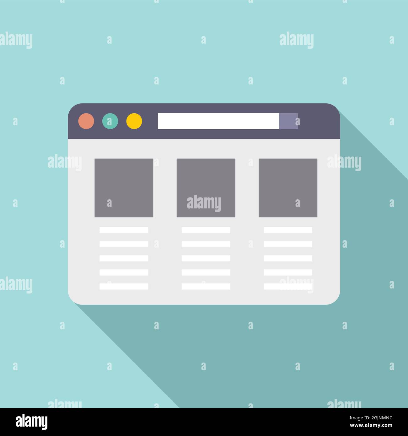 Browser tab icon flat vector. Window computer Stock Vector Image & Art - Alamy