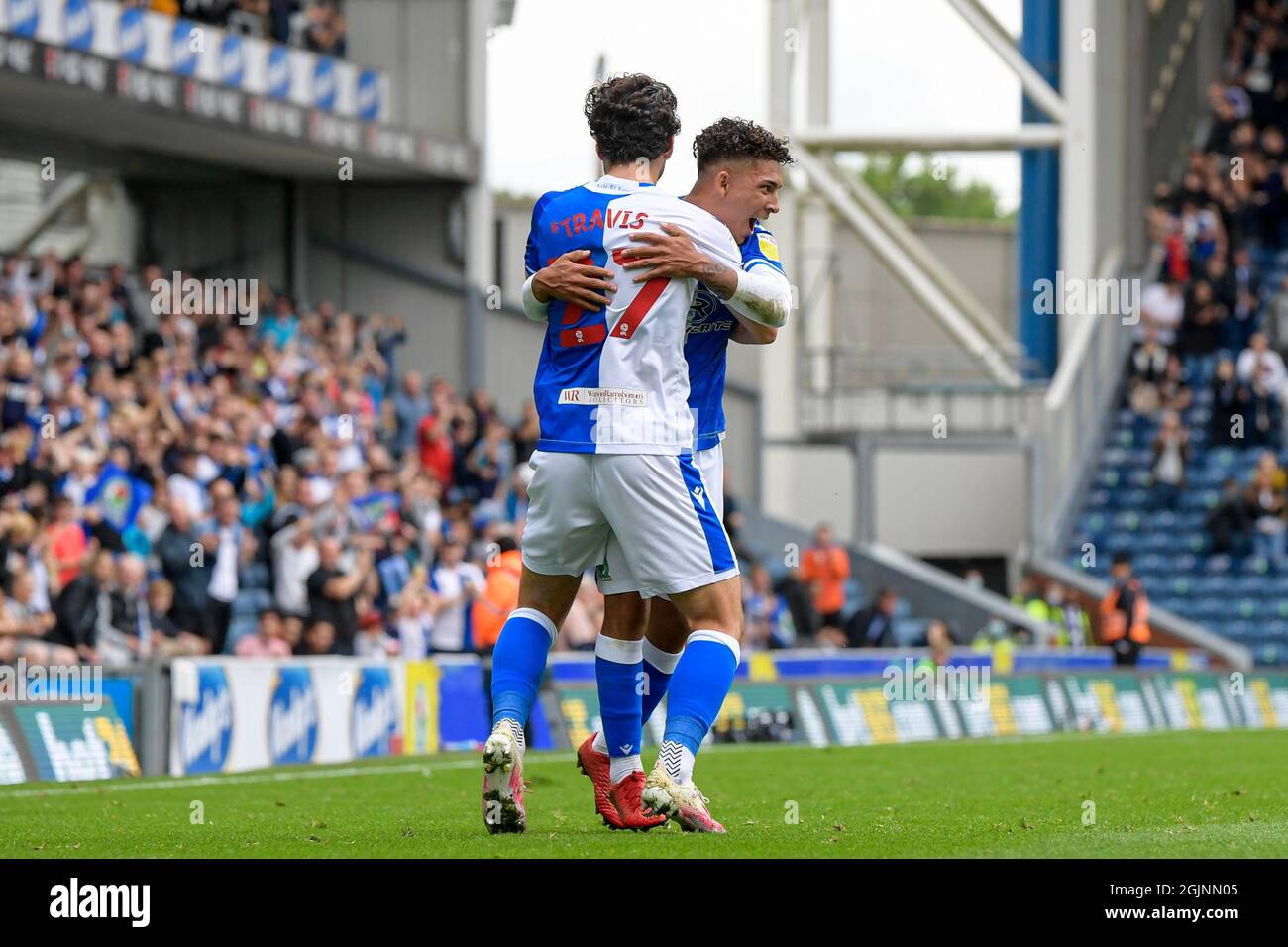 Tyrhys Dolan #10 of Blackburn Rovers celebrates scoring a goal to make ...