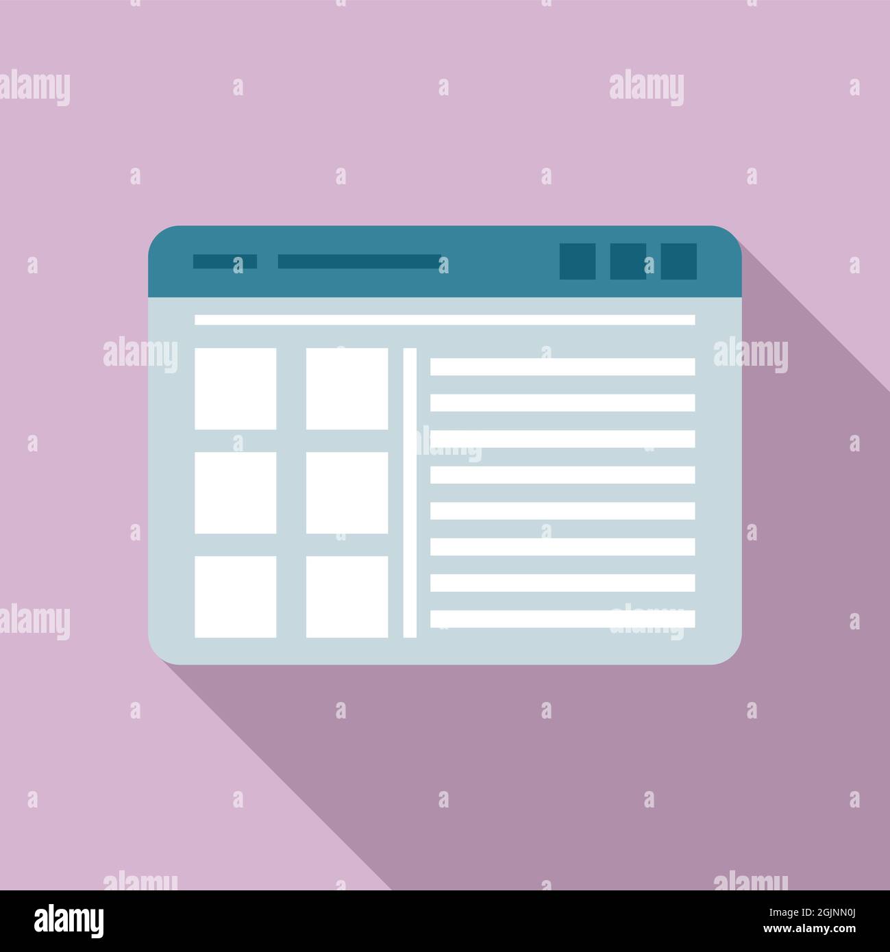 Browser site icon flat vector. Window bar Stock Vector Image & Art - Alamy