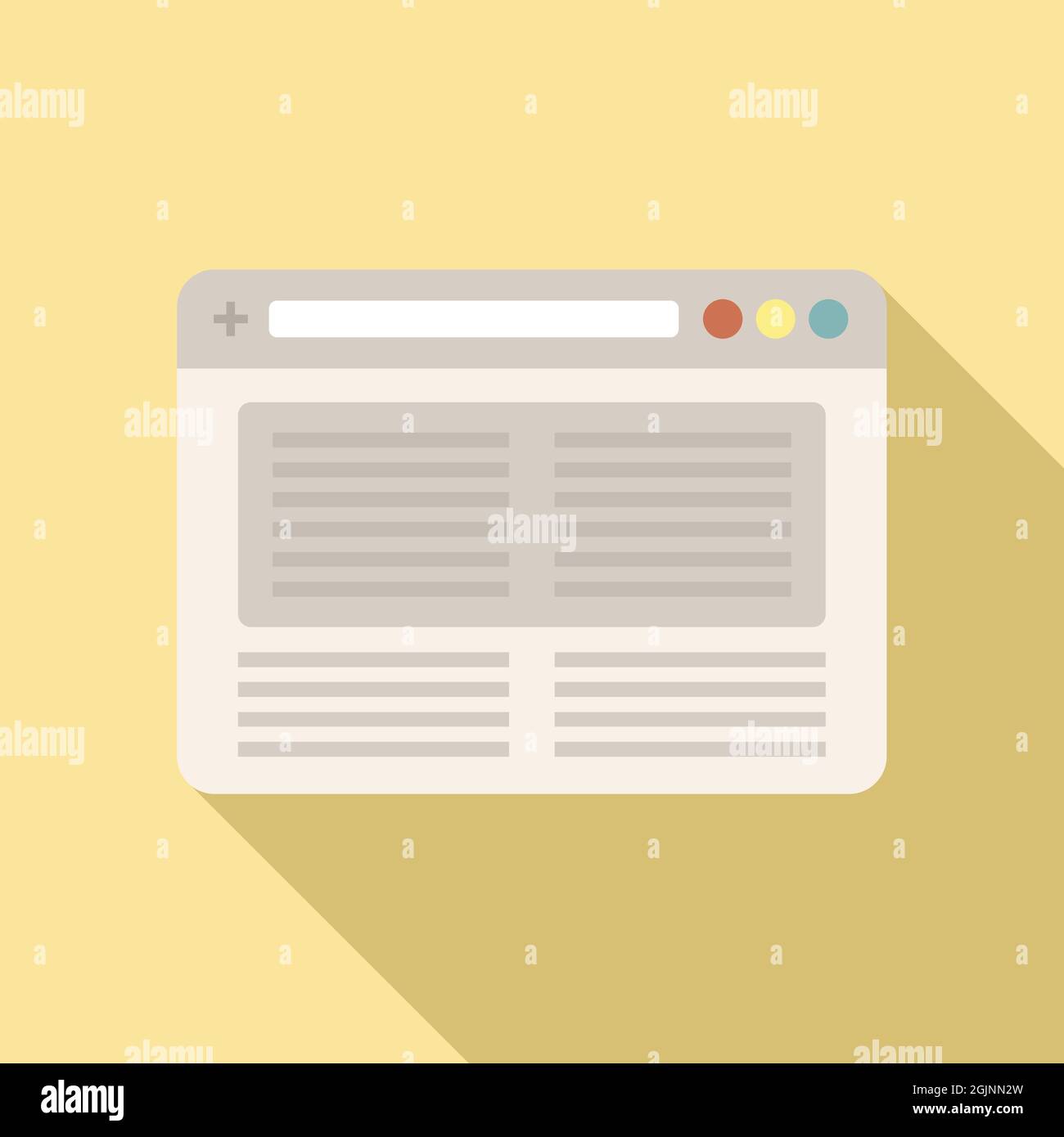 Browser blank icon flat vector. Computer window Stock Vector Image & Art - Alamy