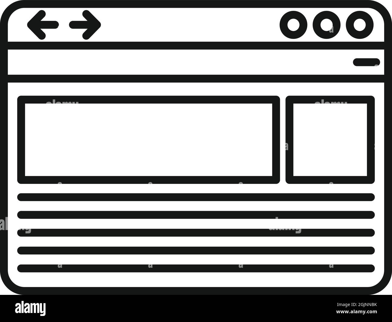 Browser window icon outline vector. Internet computer Stock Vector ...