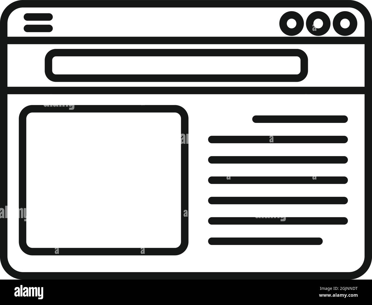 Browser bar icon outline vector. Internet window Stock Vector Image ...
