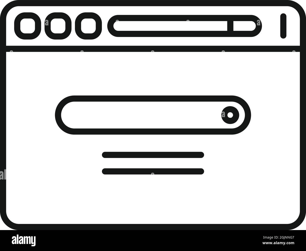 Browser monitor icon outline vector. Window interface Stock Vector Image & Art - Alamy