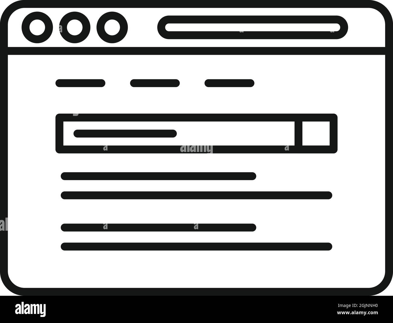 Browser site icon outline vector. Window bar Stock Vector Image & Art ...