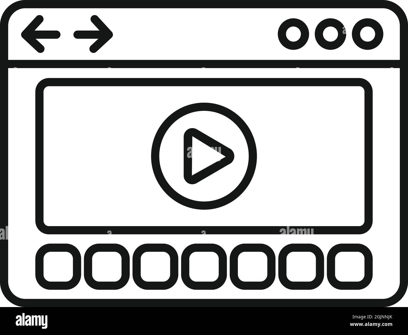 Browser blank icon outline vector. Computer window Stock Vector Image ...