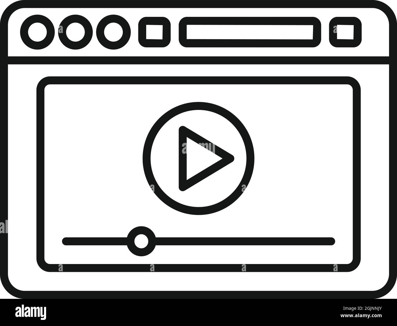 Browser template icon outline vector. Computer interface Stock Vector Image & Art - Alamy