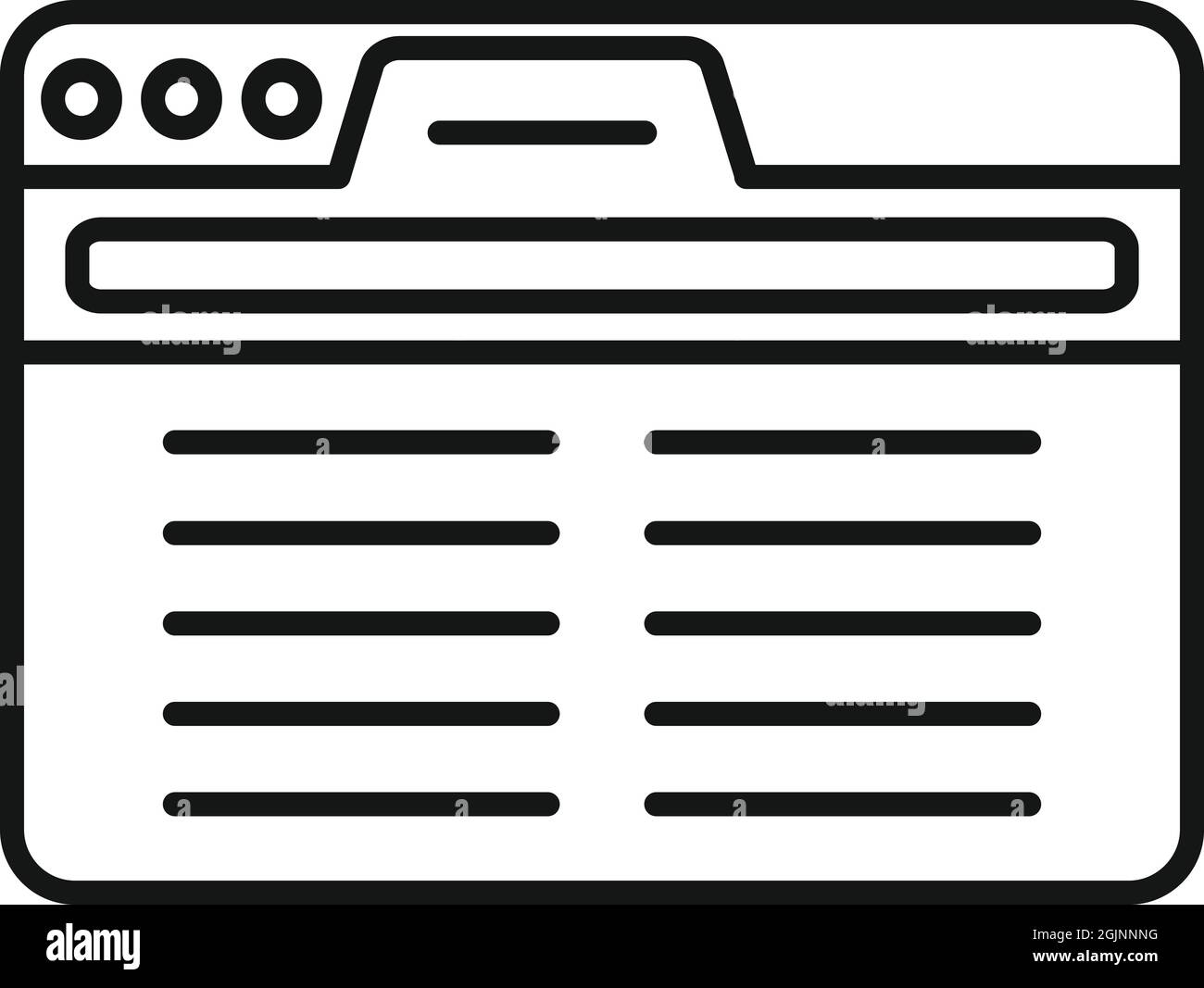 Old browser icon outline vector. Window internet Stock Vector Image & Art - Alamy