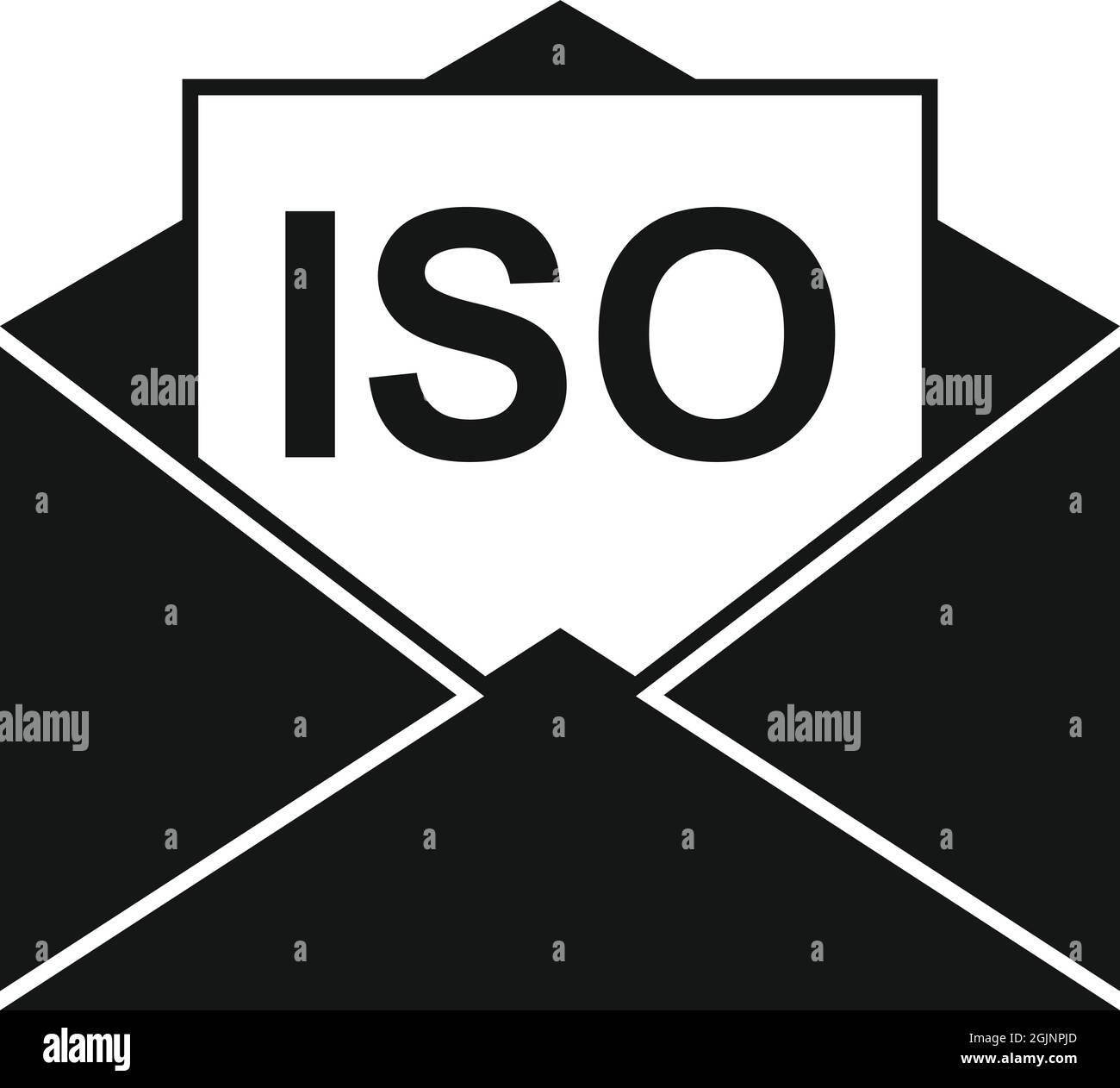 Standard iso mail icon simple vector. Policy quality Stock Vector Image ...