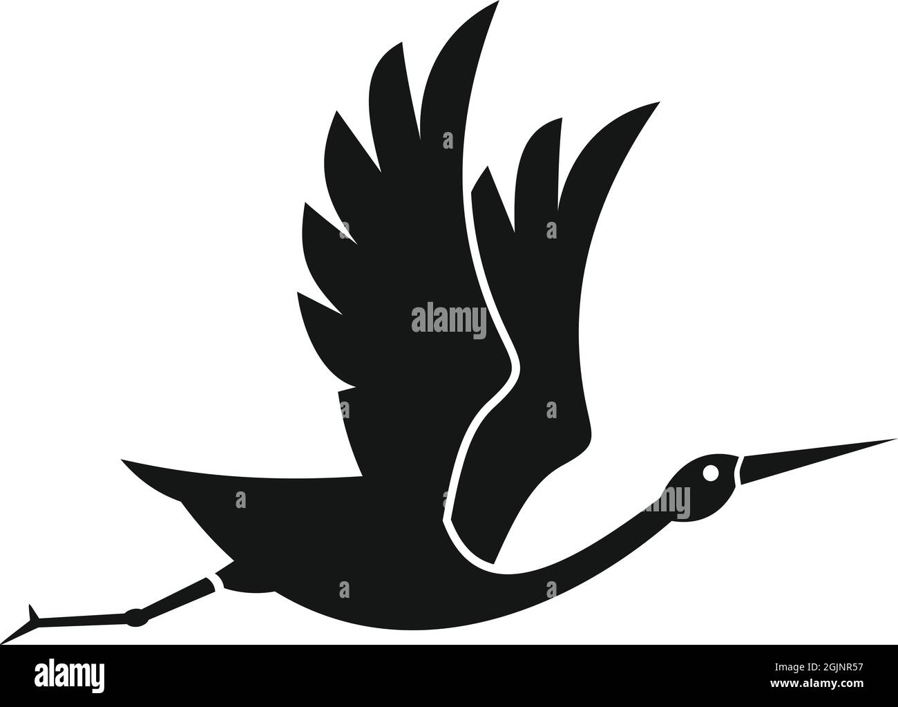 Nest stork icon simple vector. Fly bird Stock Vector Image & Art - Alamy