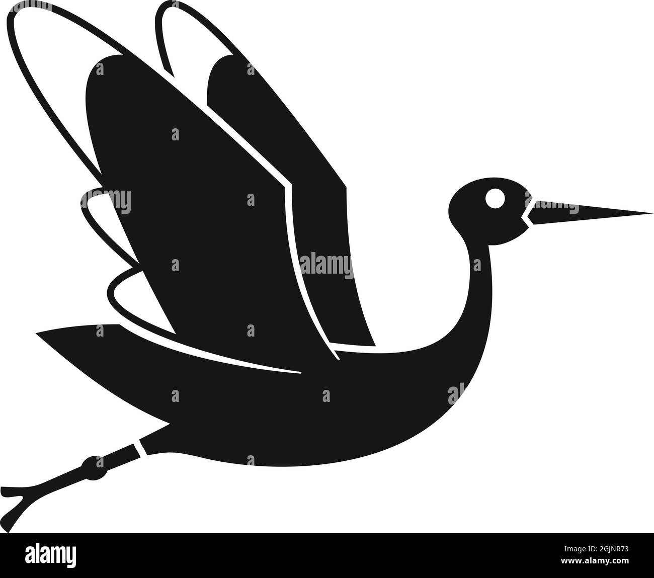 Born stork icon simple vector. Fly bird Stock Vector Image & Art - Alamy