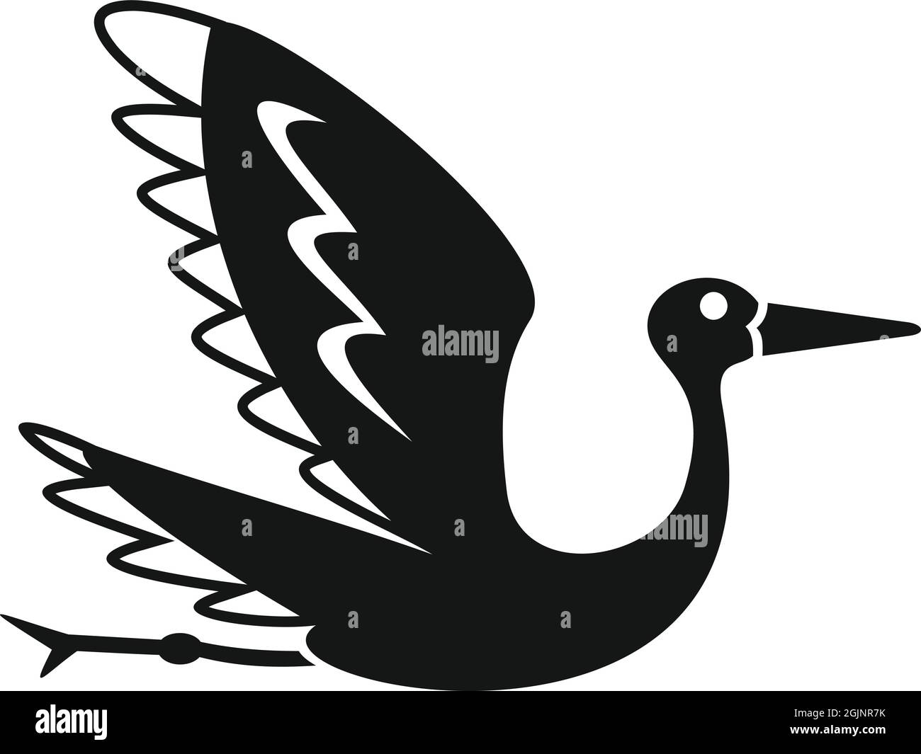 New stork icon simple vector. Fly bird Stock Vector Image & Art - Alamy