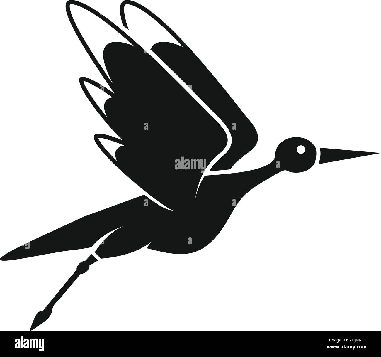 Stork bird icon simple vector. Fly crane Stock Vector Image & Art - Alamy