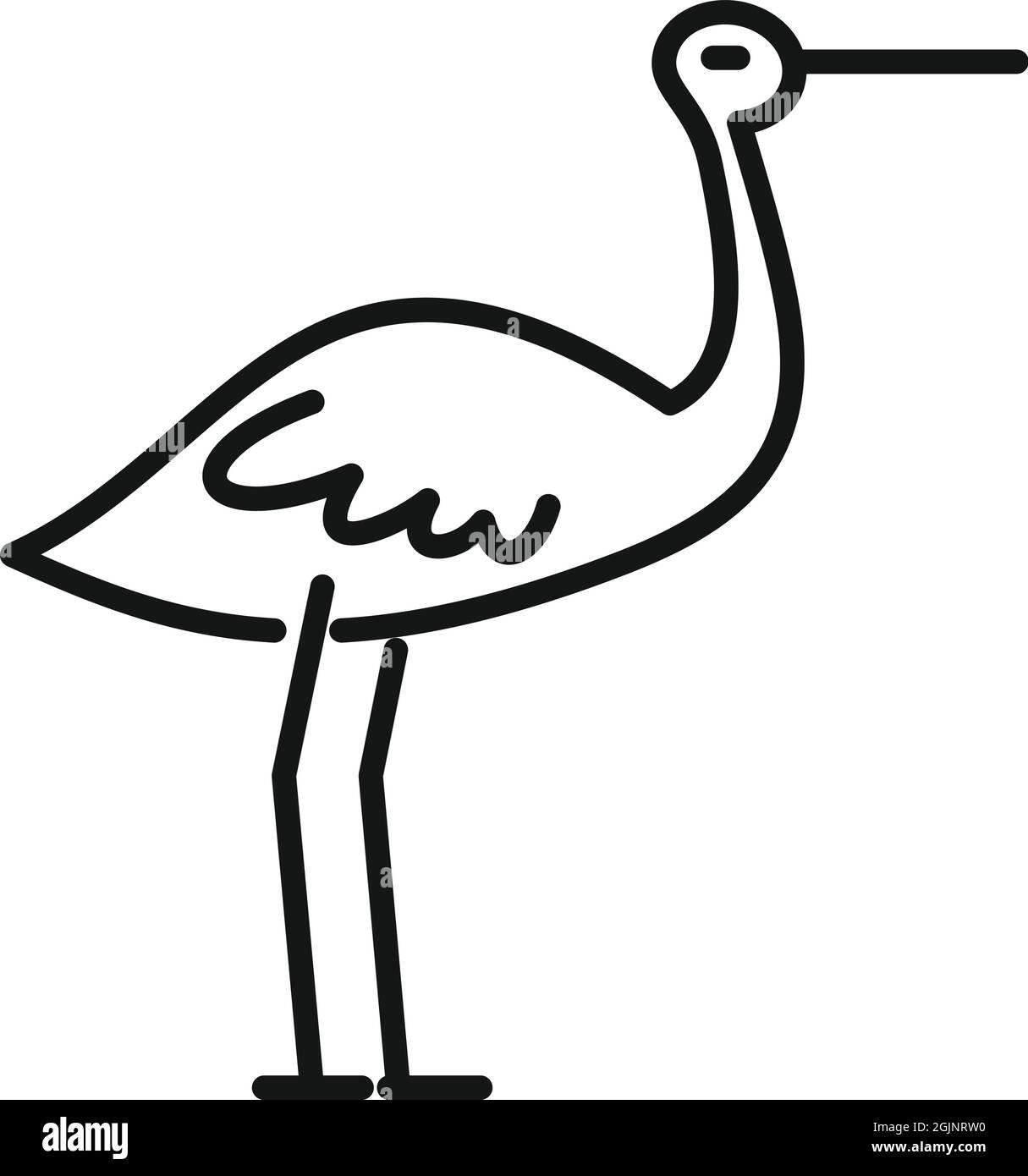 Stork branch icon outline vector. Baby stork Stock Vector Image & Art ...